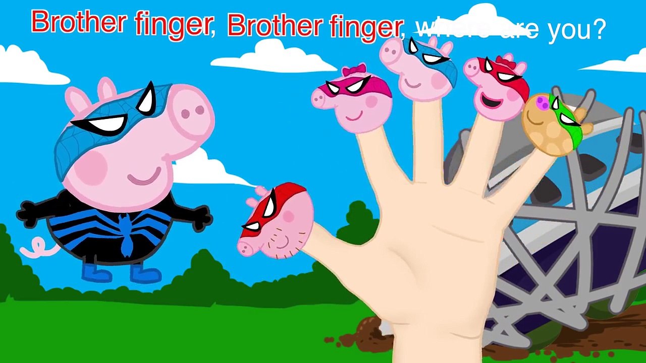 Peppa Pig Spider-Man Finger Family Nursery Rhymes Lyrics and More ...