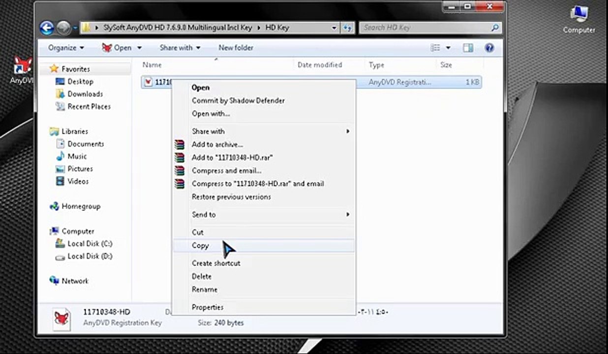SlySoft AnyDVD HD 7.6.9 license key - video Dailymotion