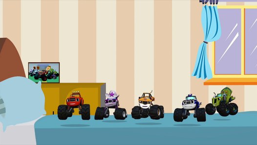 BLAZE AND THE MONSTER MACHINES FIVE LITTLE MONKEYS JUMPING ON THE BED ...