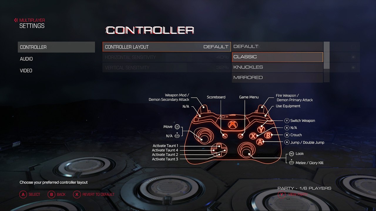 DOOM - Xbox one Controller Buttons Layout Options: Strafe, Tactical ...