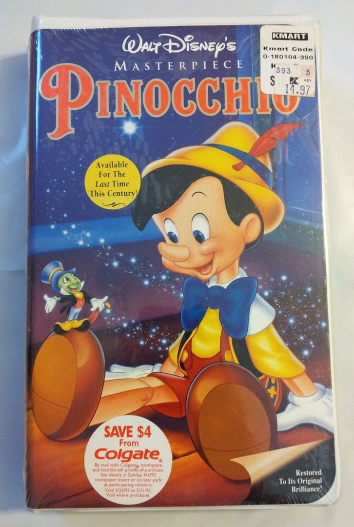 Opening To Pinocchio 1993 Vhs Pinocchio (1940)/Home Media/Supplements