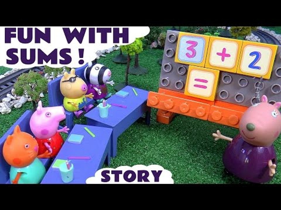 Peppa Pig Math Fun Story with Toys | Surprise Eggs Thomas and Friends ...