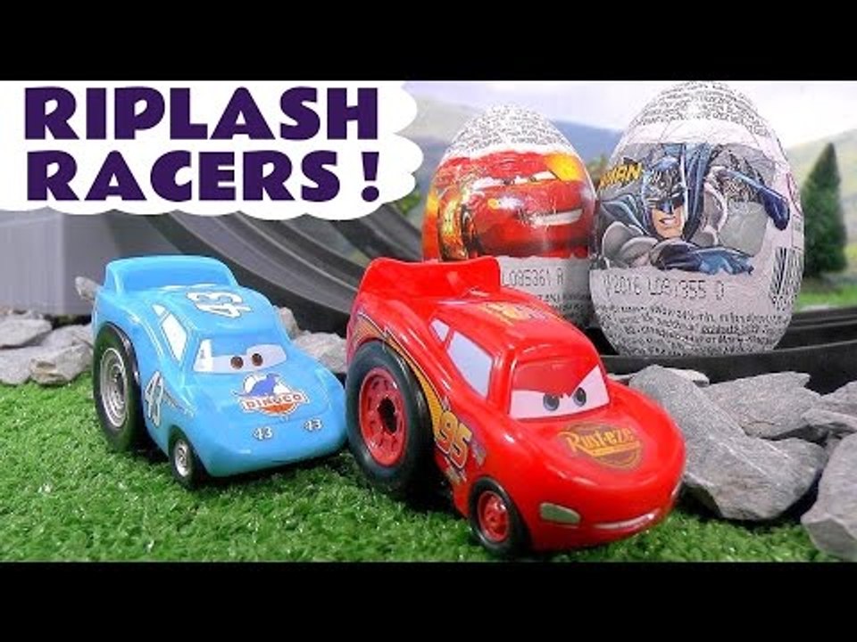 Disney Cars Riplash Racers | Batman opens Surprise Eggs | Kinder ...