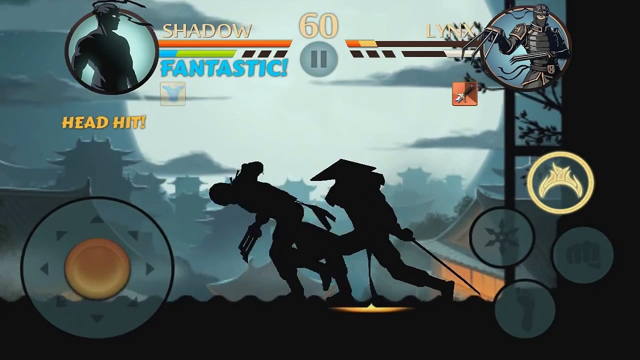 Shadow Fight 2:Boss Battle with Lynx (with shoguns sword) - video ...