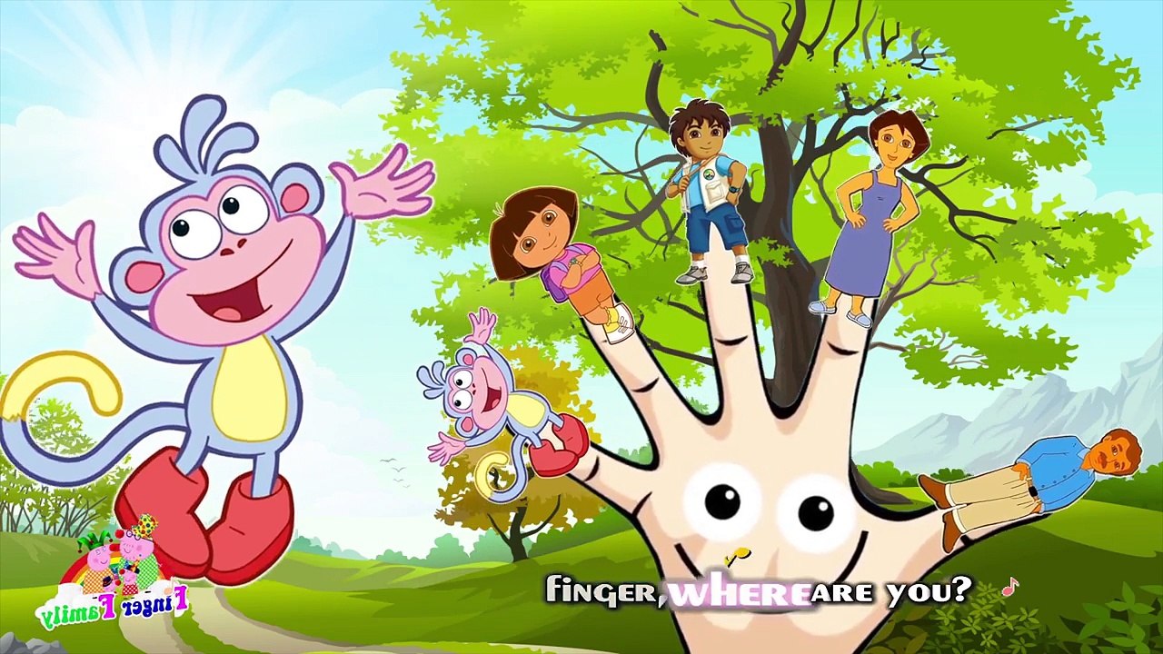 Dora the Explorer Finger Family, Papi Mami Diego Dora Boots Nursery ...