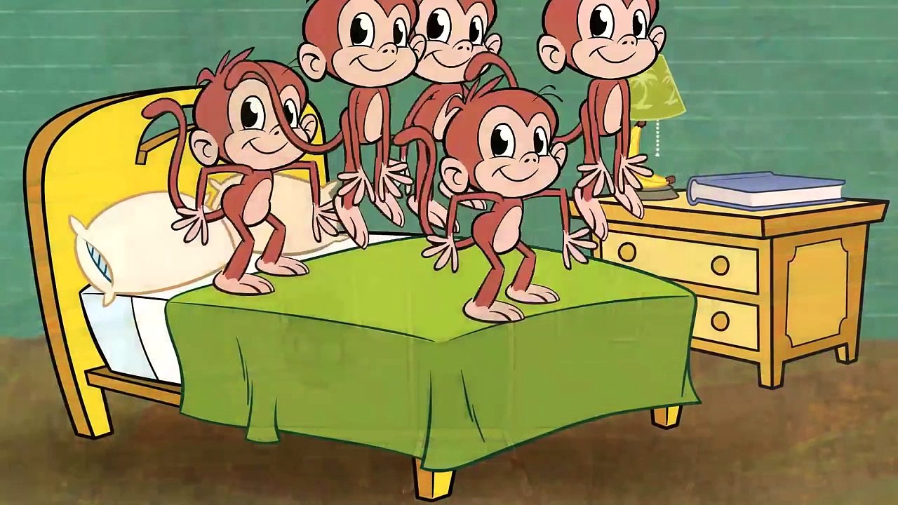 Five Little Monkeys Jumping on the Bed - Animated Nursery Rhyme by The ...
