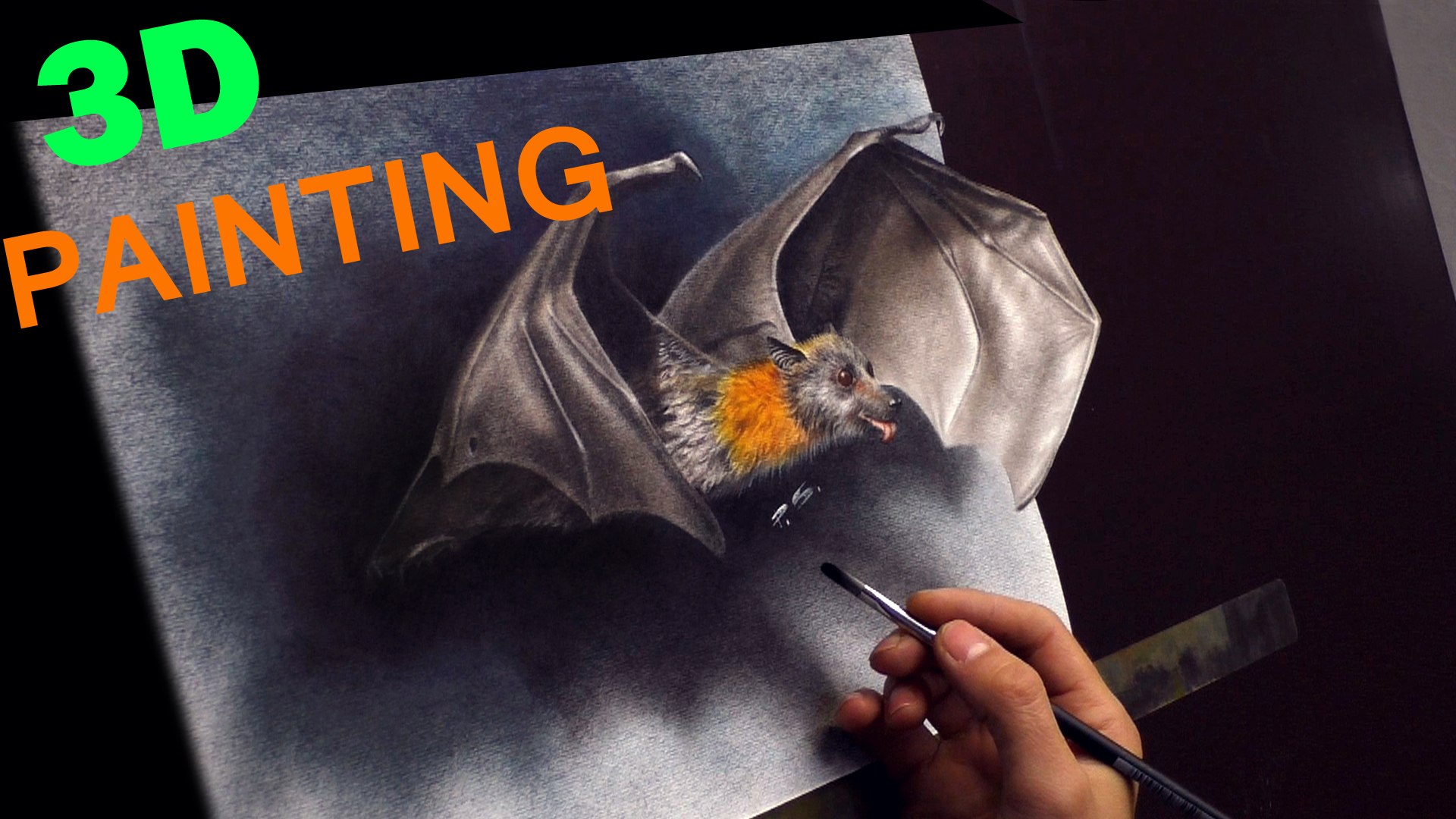 Realistic Bat Drawing