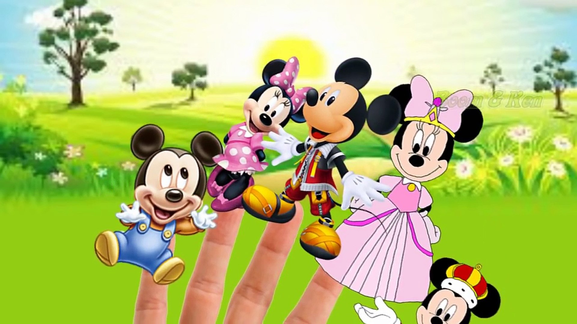 Conas A Tharraingt Mickey Mouse Lámha Finger Lár