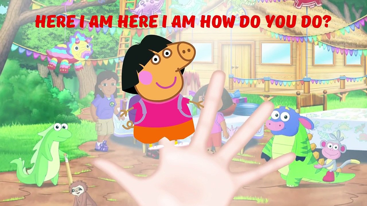 Peppa Pig #Peppa Family#Dora the Explorer Costumes Party Finger Family ...