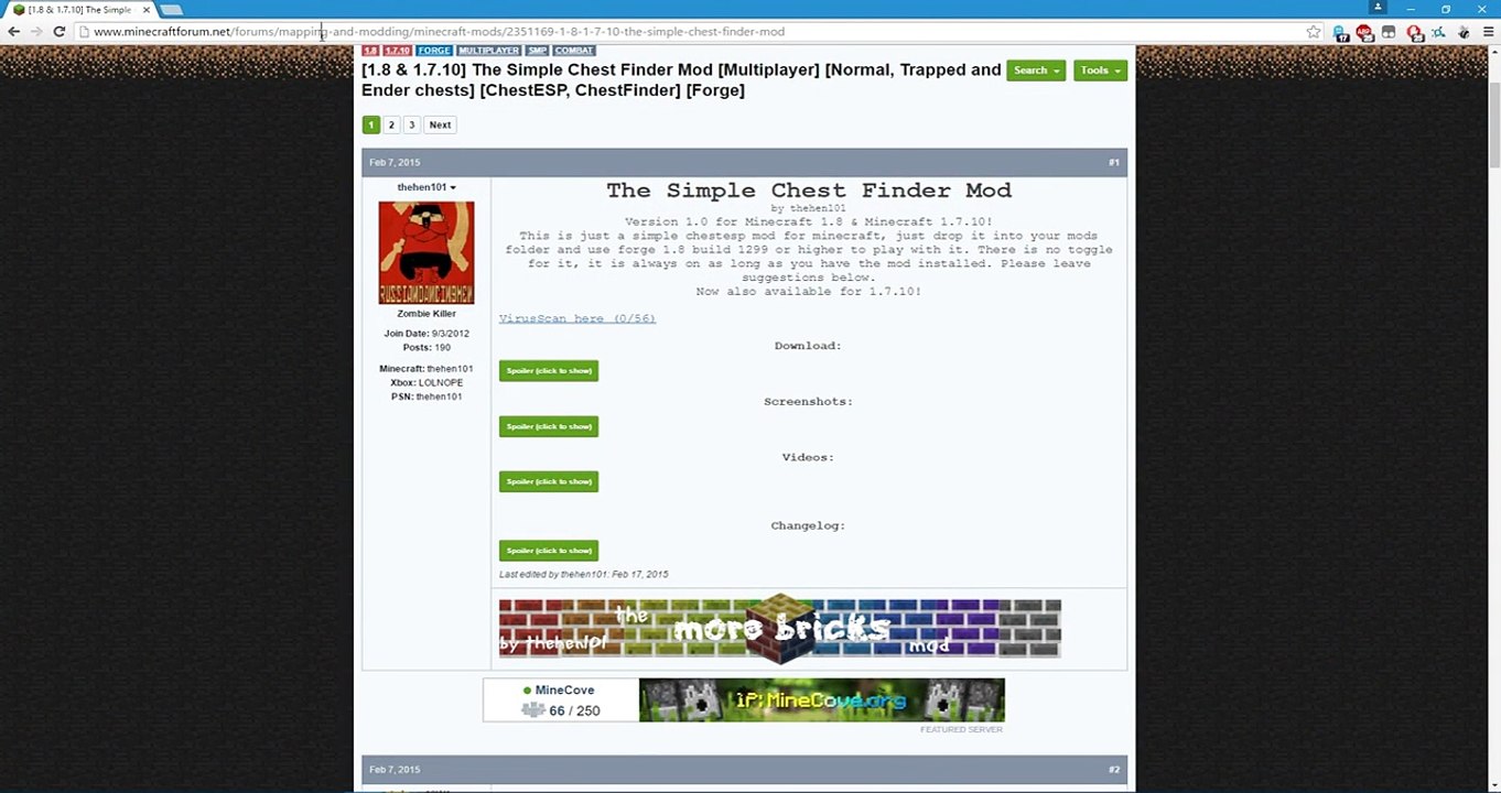 How to get chest ESP mod in Minecraft forge 1.8 (The Simple Chest ...