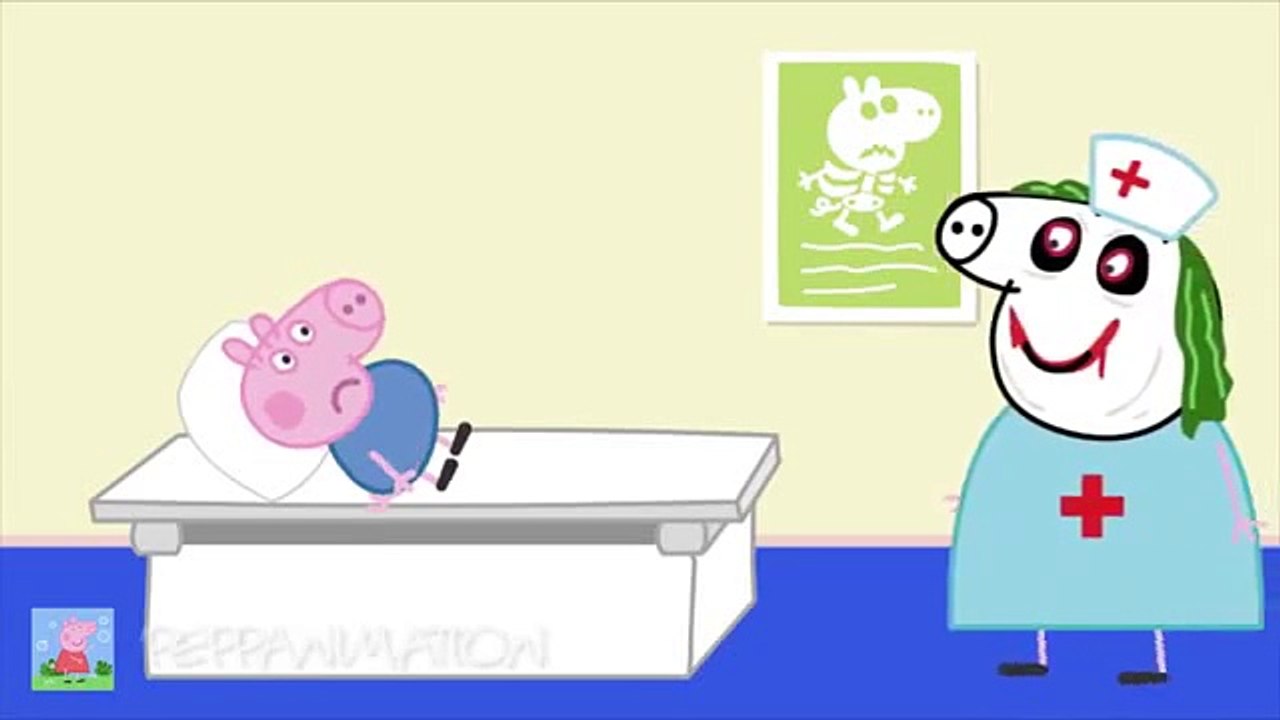 Peppa Pig Little George fell and in injecting Doctor Peppa Pig Funny ...