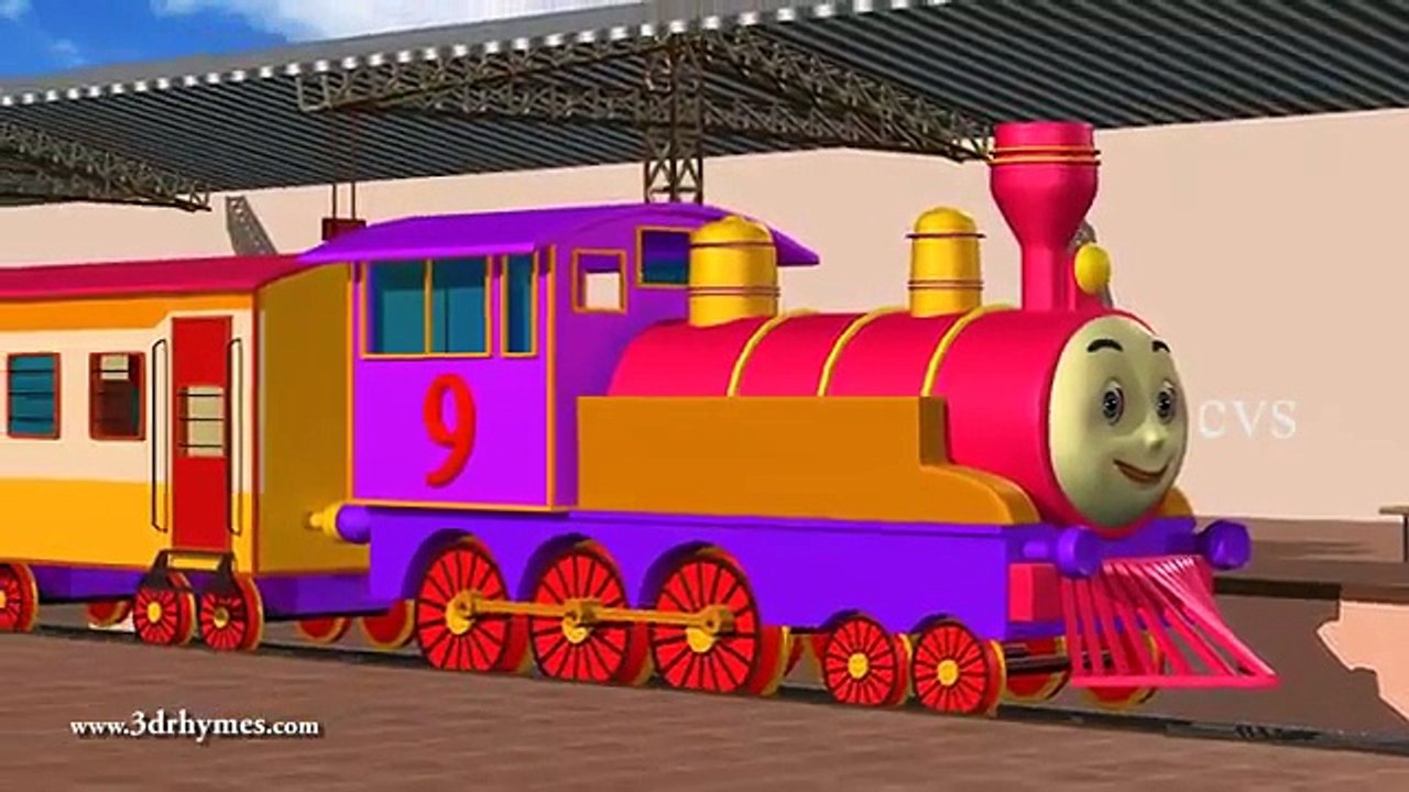 Engine Engine Number 9 3D Animation English Nursery rhyme for children ...