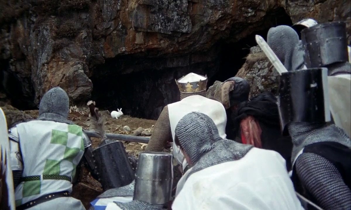 Monty Python and the holy grail (1974) - Killer rabbit funny scene ...