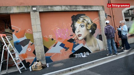 Une fresque redonne des couleurs à la rue des Réguaires | Le Télégramme