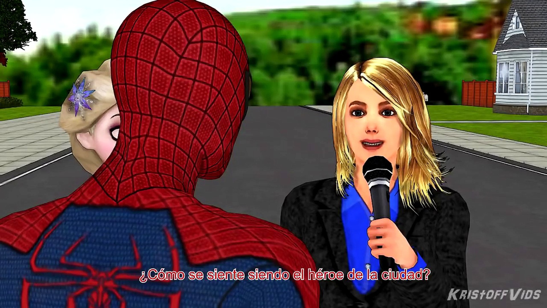 Spiderman Kiss Spider Woman Spiderman Kisses Wonder Woman! Frozen