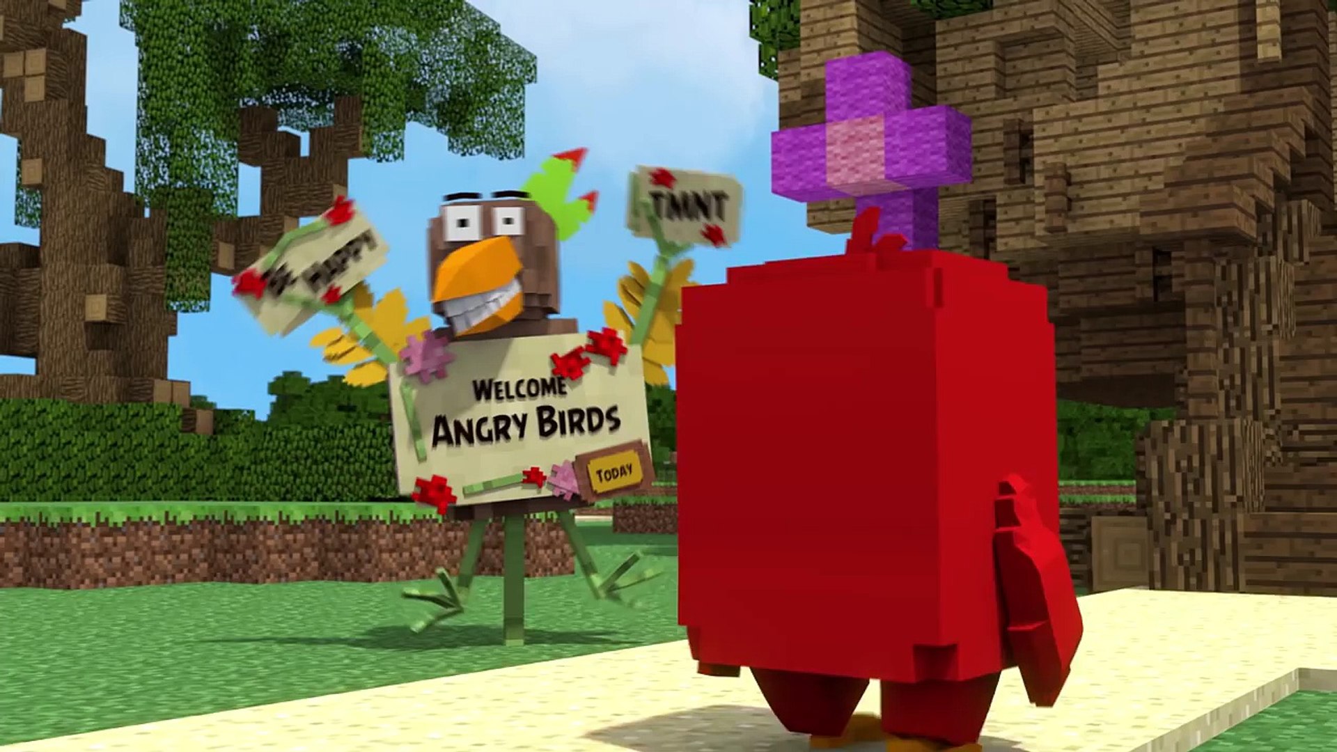 Video Angry Birds Minecraft