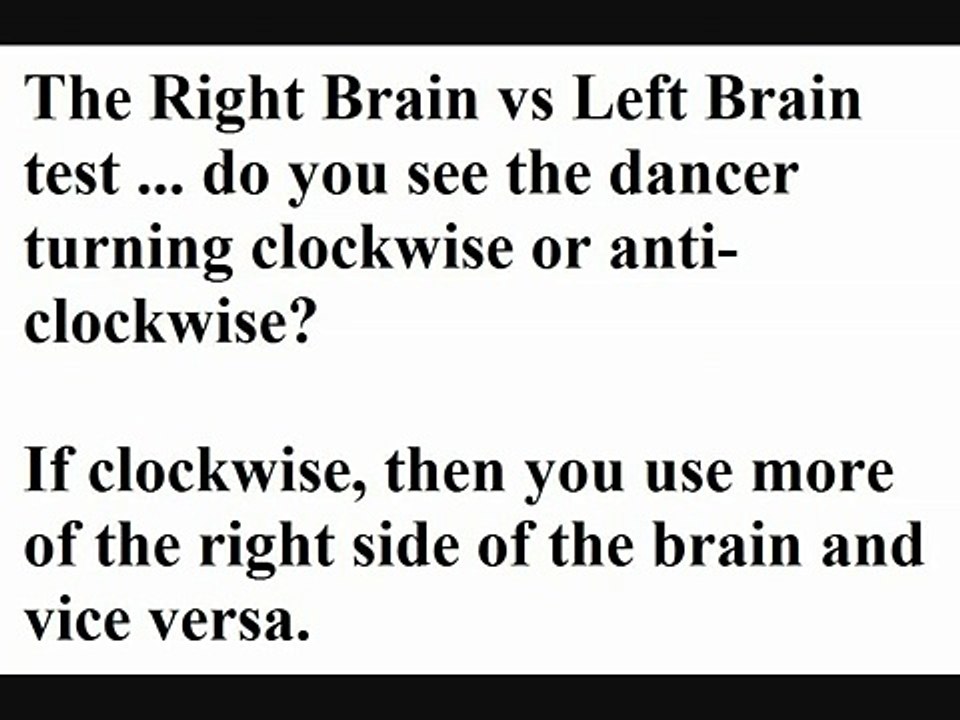 The Right Brain vs Left Brain test - Optical Illusion - video Dailymotion
