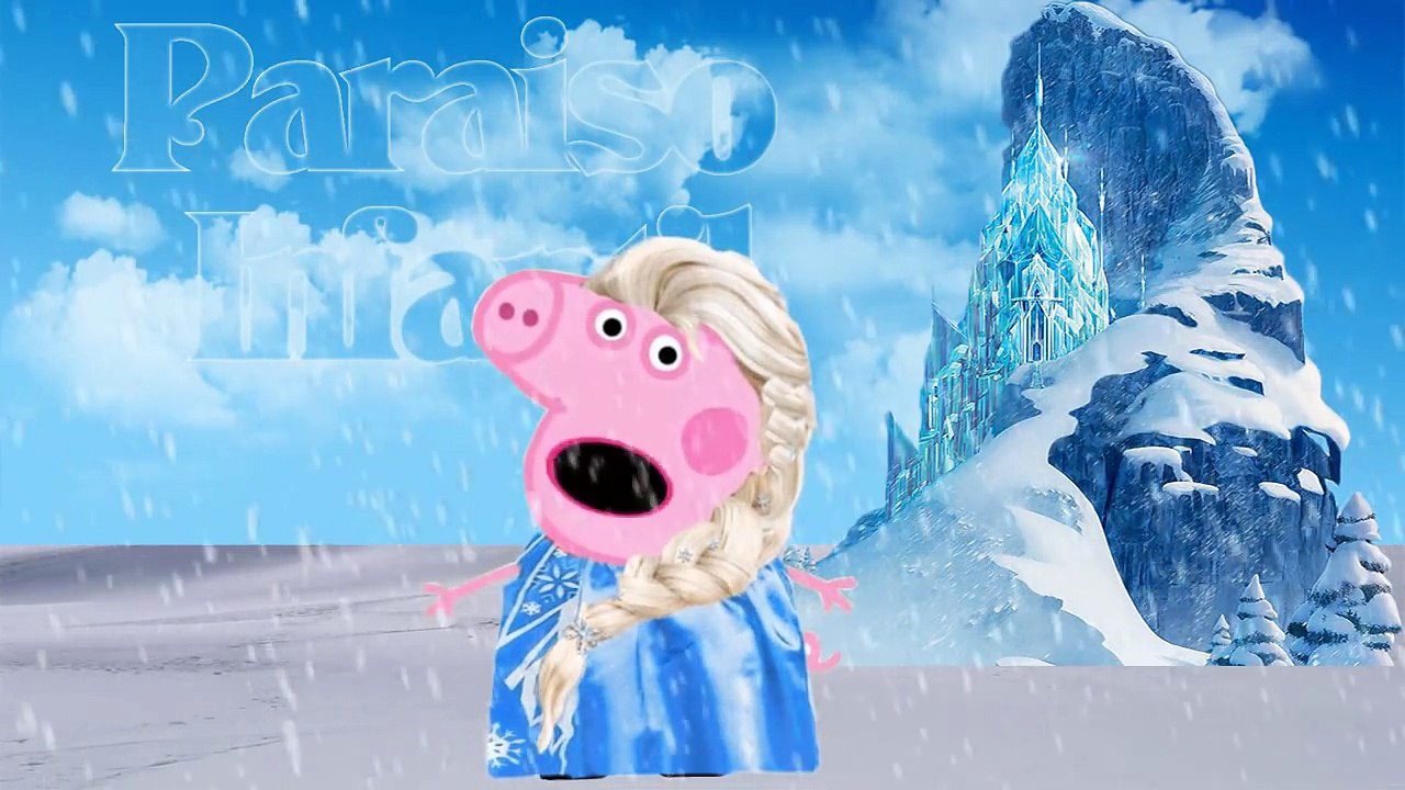 Peppa pig en Español Se disfraza de Elsa - Cancion Libre Soy Frozen ...