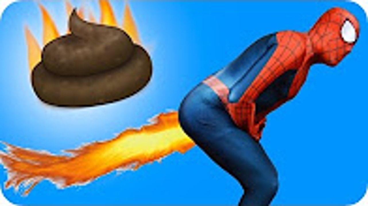 Spiderman Poo Fire with Frozen Elsa & Anna vs Joker Chili Prank - Fun ...