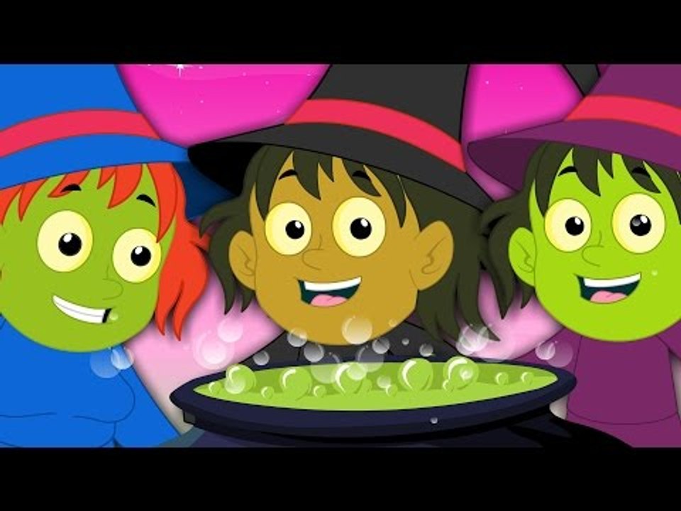 Five Wicked Witches | Scary Rhymes For Children | five little | witches ...