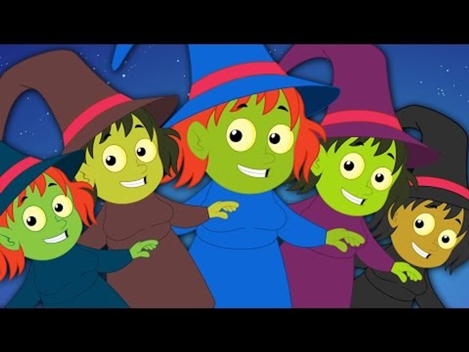 Five Wicked Witches | Halloween Nursery Song Rhyme For Children - video ...