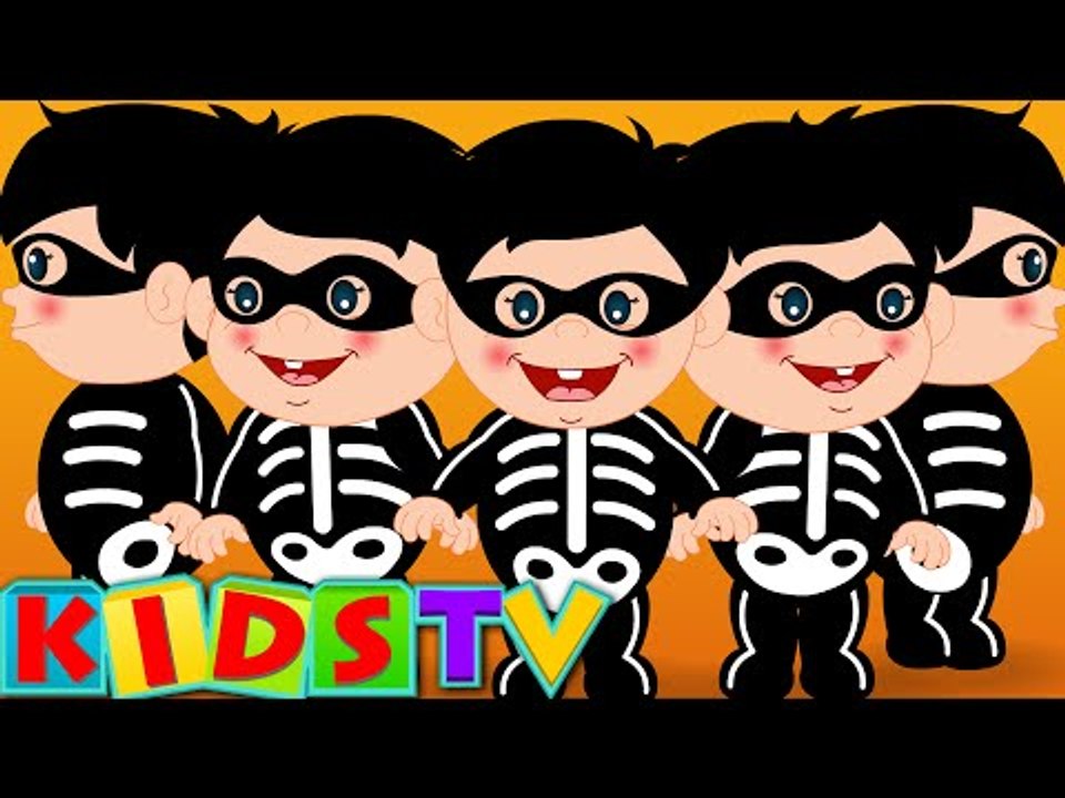 Five Little Skeletons | Skeleton Dance | Halloween Song |Nursery Rhyme ...