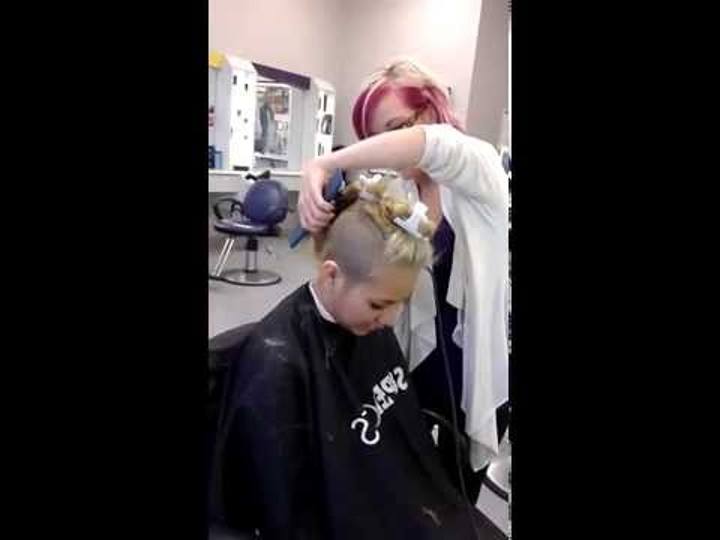 Girl Gets Mohawk