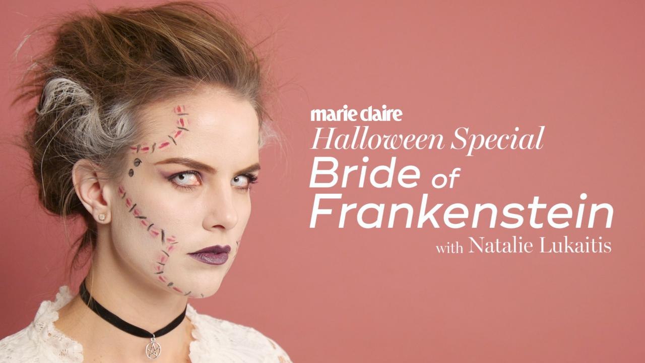 Marie Claire Uk Halloween Tutorials Bride Of Frankenstein Video