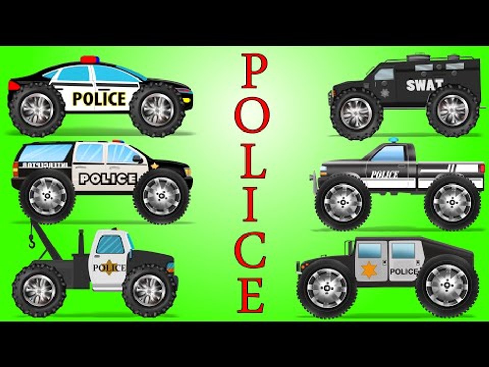Monster Police Vehicles | Monster Truck | Learn Police Vehicles - video ...