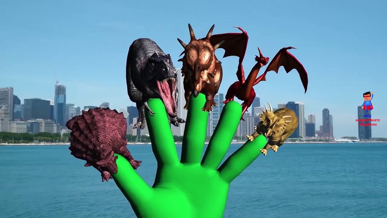 Godzilla Cartoon Finger Family Rhymes For Children | 3D Godzilla ...