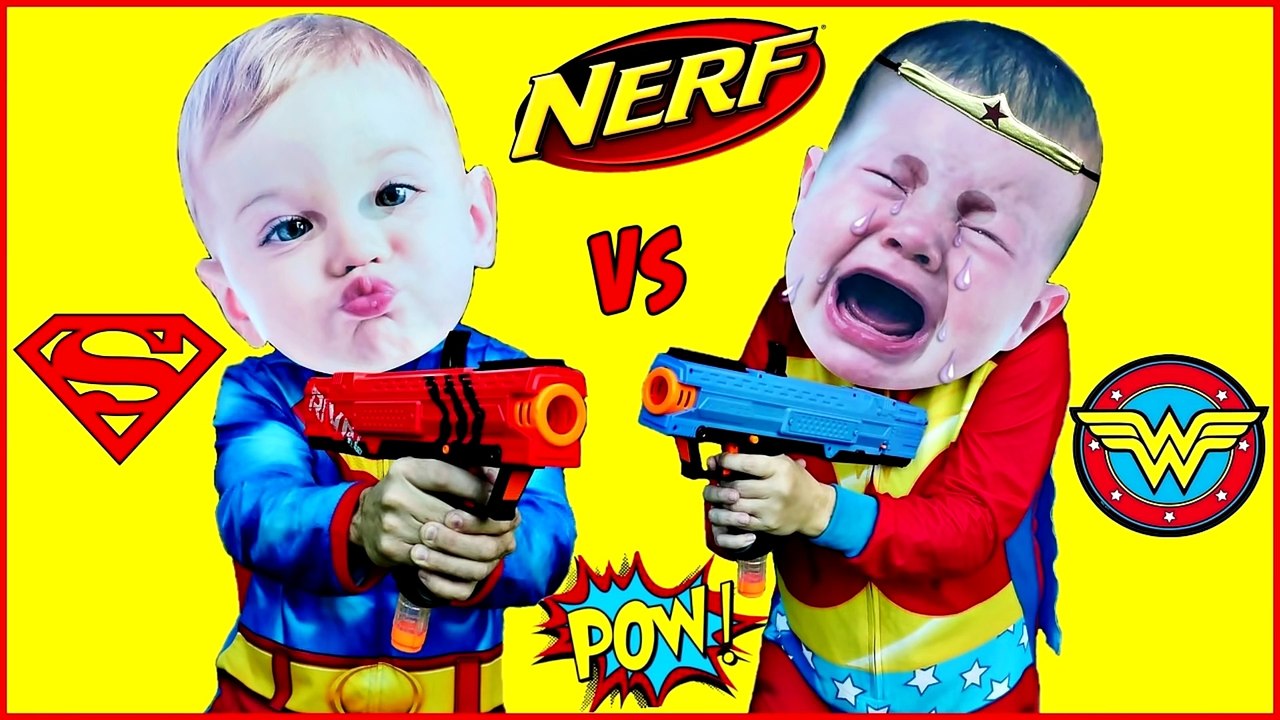 Crying Baby Superheroes in Real Life Batman vs Batgirl RACE Superhero ...