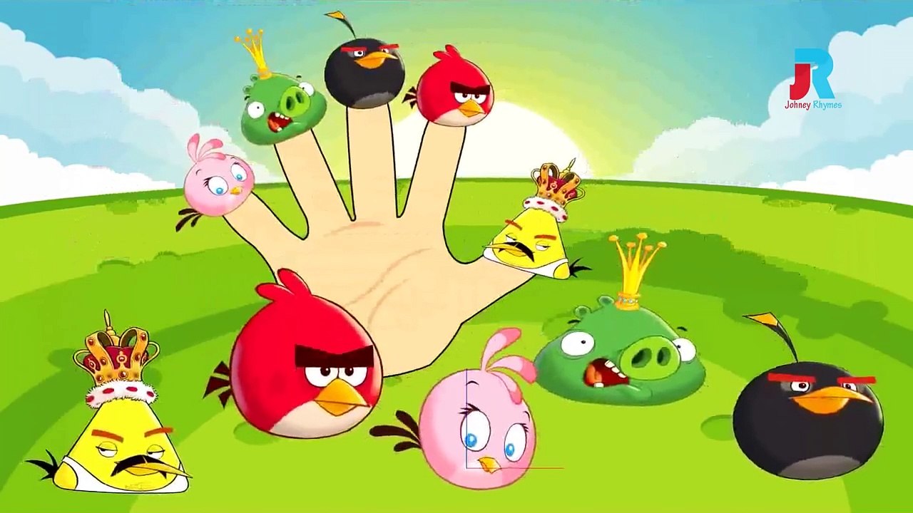 ANGRY BIRDS AND RIO Finger Family Cartoon Animation Nursery Rhymes For ...