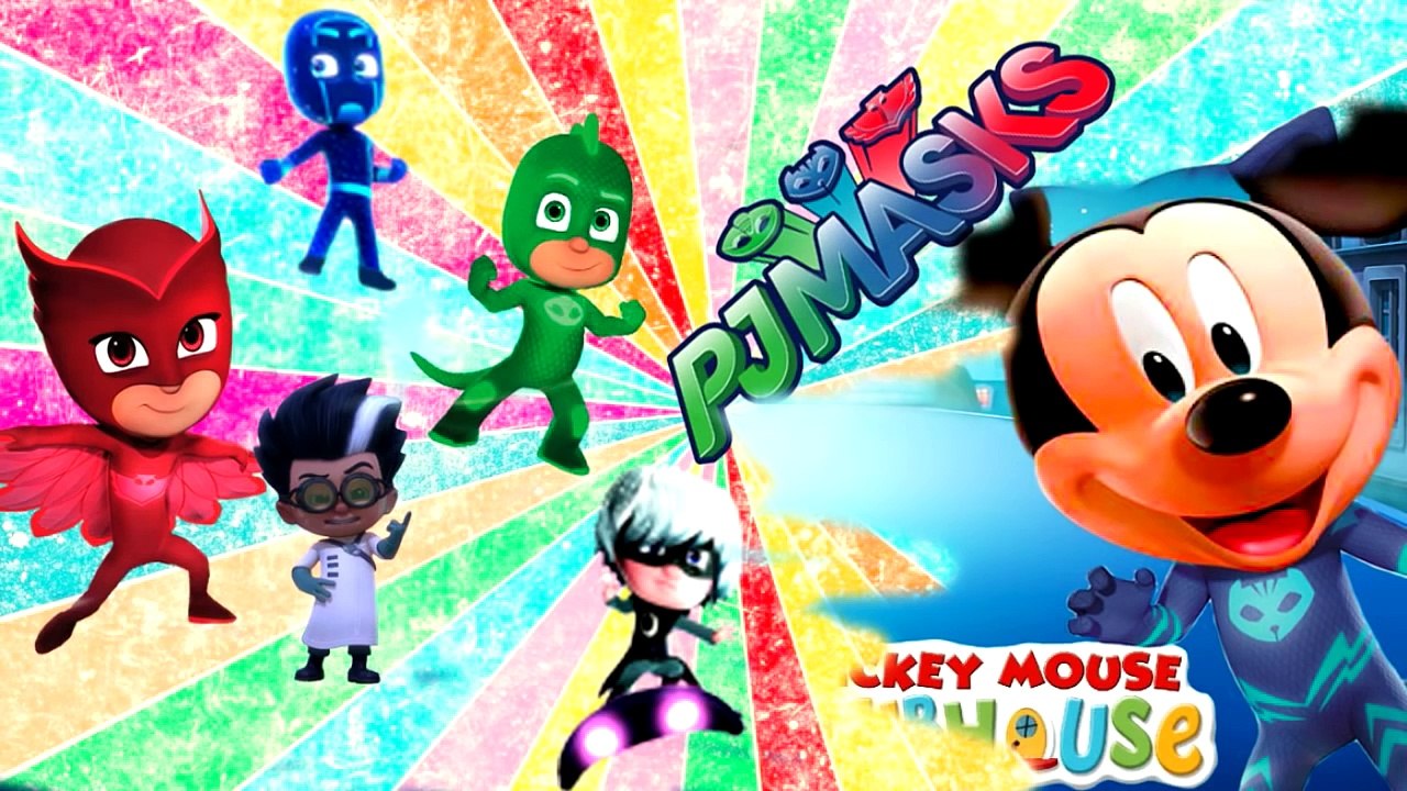 Mickey Mouse Clubhouse Mickey Minnie Pluto Turns to PJ Masks Gekko ...