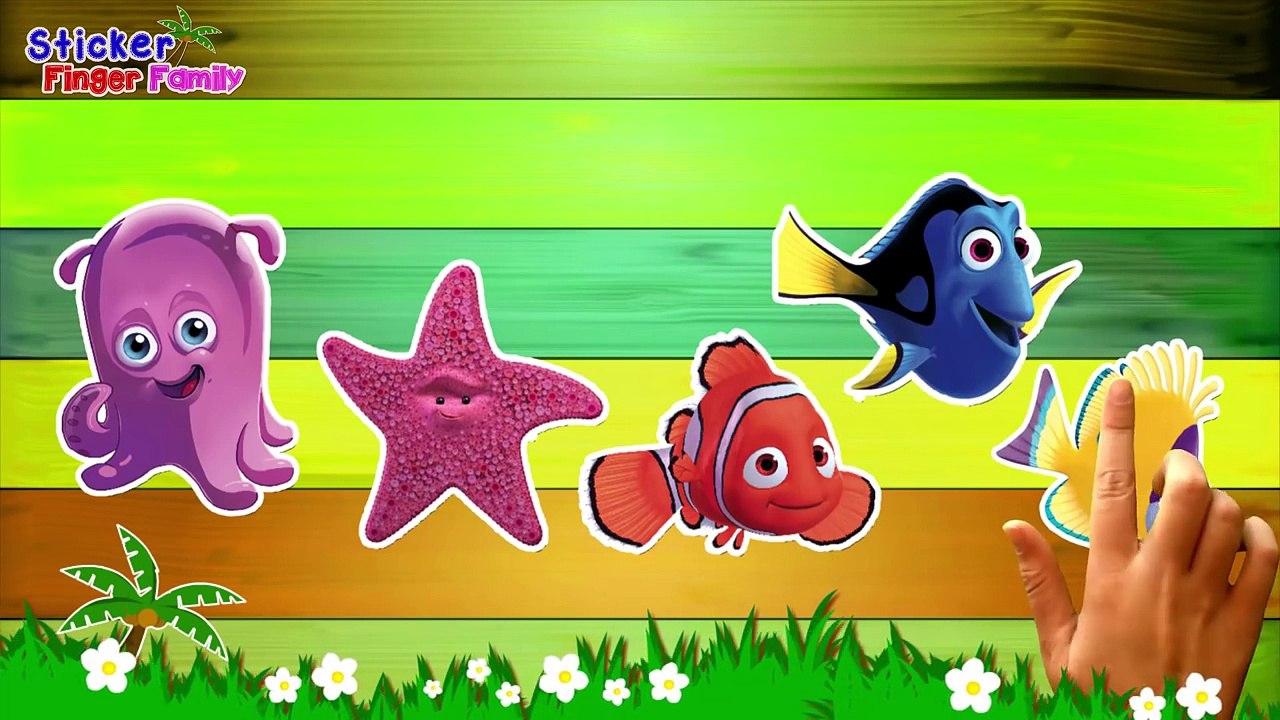 Nemo Finger Family By Sticker Song - Dailymotion Video