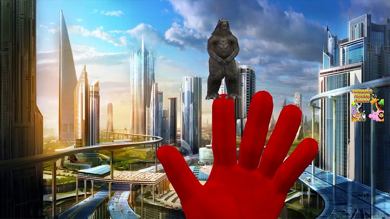 Dinosaur Vs Godzilla Vs Gorilla Finger Family Collection | Wild Animals ...