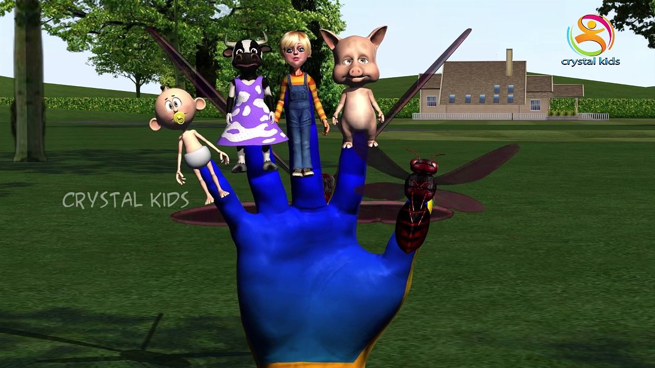 Lady Cartoon Finger Family Nursery Children English Animated 3d ...