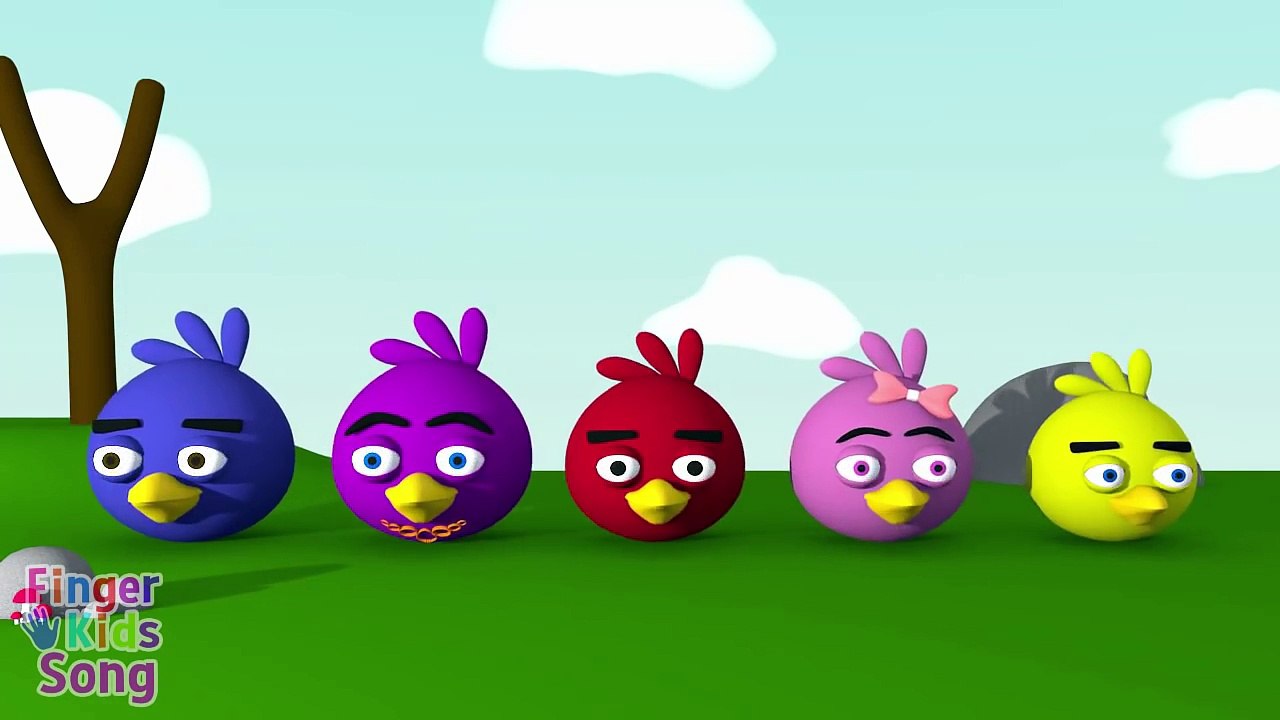 3D Angry Bird Finger Family Nursery Rhyme | Parody Finger Kids Song ...