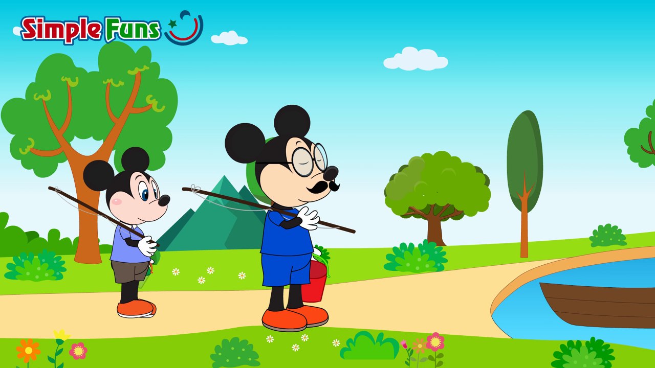 Mickey Mouse Goes Fishing With His Daddy Funny Story! Minnie Mouse ...