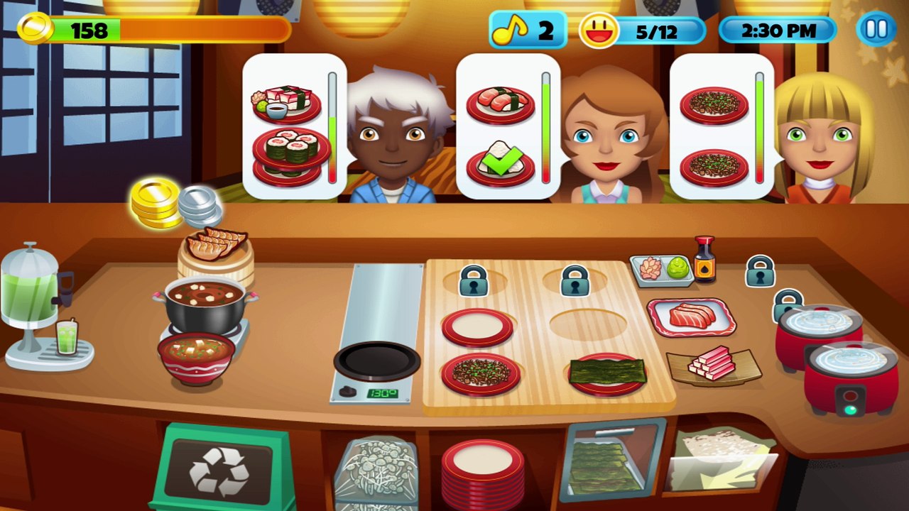 My Sushi Shop Gameplay by Tapps Games | Level 34 - 36 - video Dailymotion