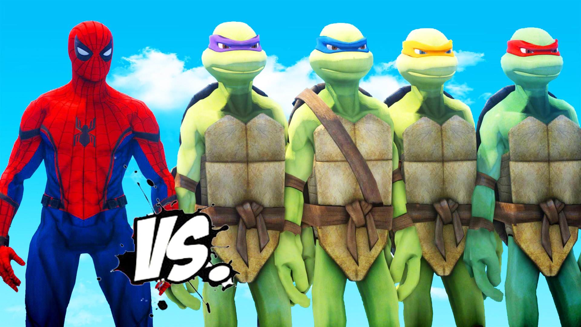Ninja Turtles Vs Spider Man TMNT Spiderman (Teenage Mutant Ninja