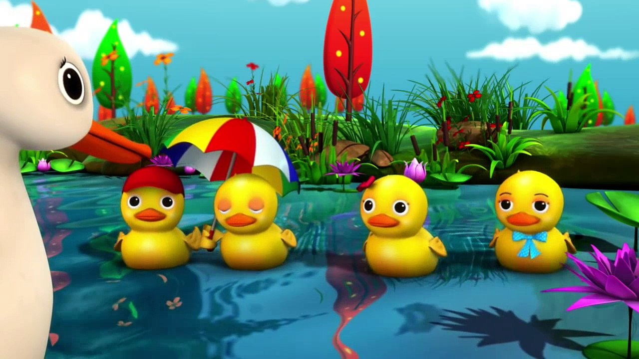 Five Little Ducks 3D Animation English Nursery Rhyme for children with ...