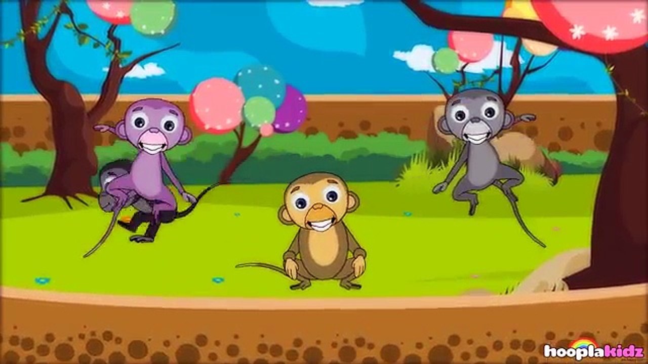 Five Little Monkeys and More Animals Songs | Learn Animals with Nursery ...
