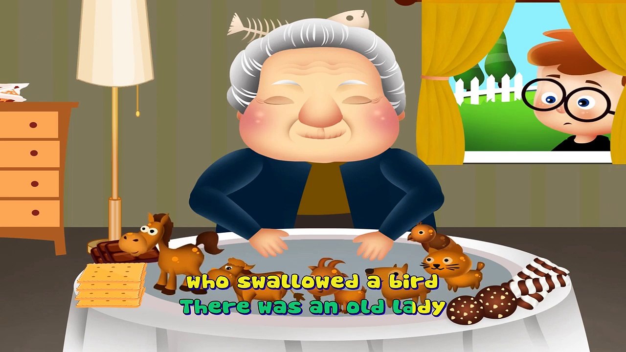 There Was An Old Lady Who Swallowed a Fly Song With Lyrics Nursery ...