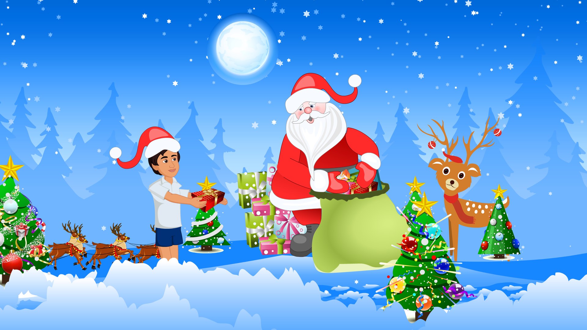 Santa Claus Giving Presents
