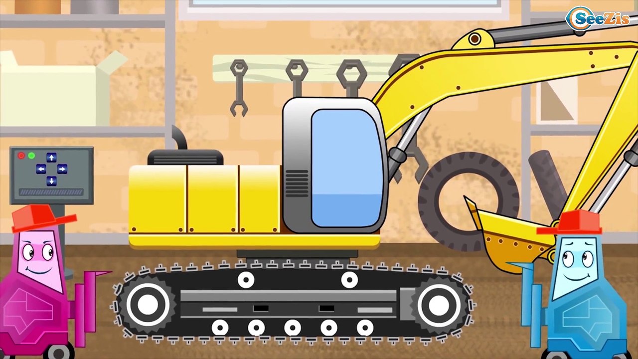 Digger Cartoon for kids - The Excavator - Trucks and Diggers Cartoons ...