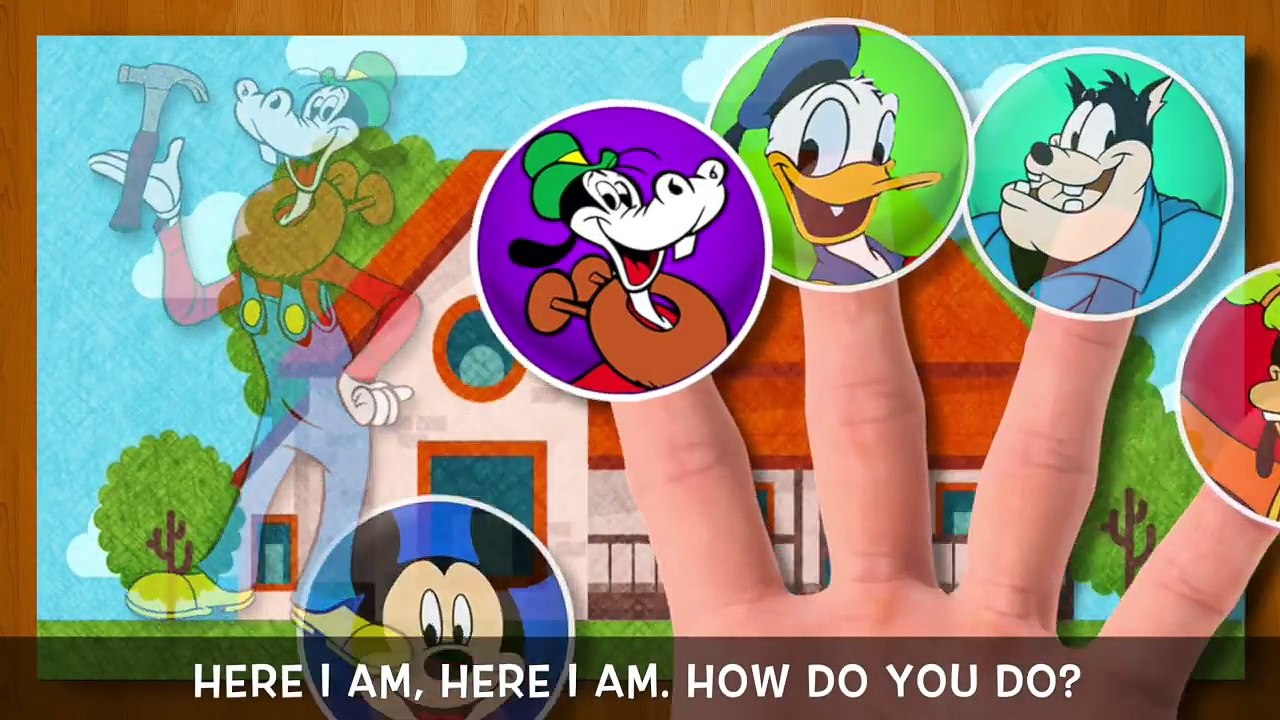 Policeman Mickey Mouse and Alive Drawings Daddy Finger Family Song ...