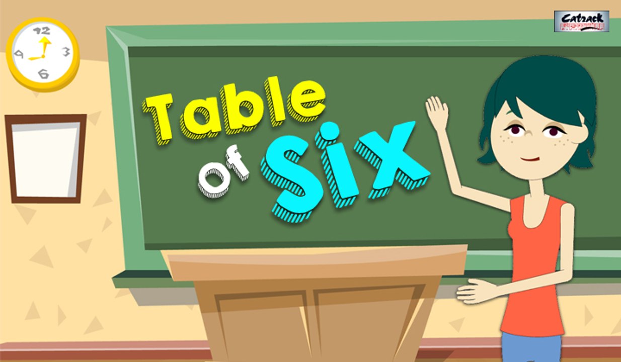 Six Times Table Song | Learn 6X Table For Kids | Pre School & Toddlers ...