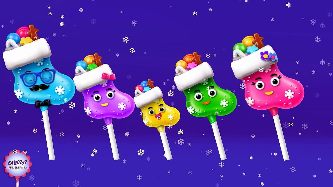 Christmas socks cake pop finger family songs | Finger Family Songs ...