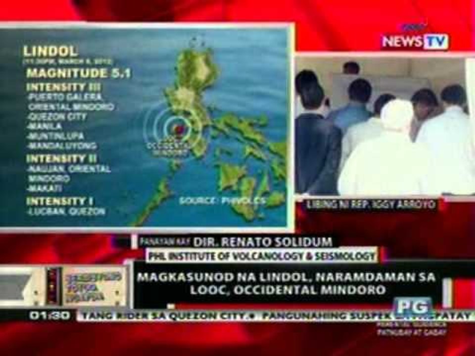OC: Magkasunod na lindol, naramdaman sa Looc, Occidental Mindoro ...