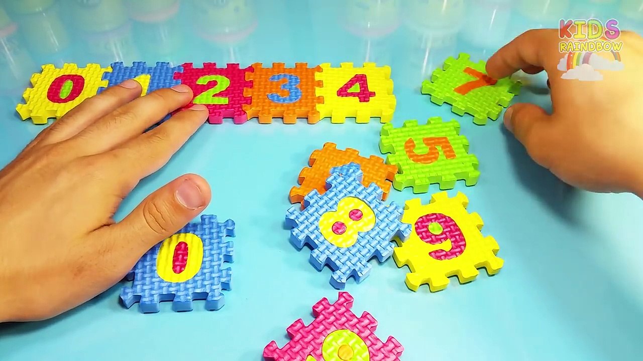 12345678910 Numbers Puzzle Foam 1 10 Numeros 123 Educational Video for ...